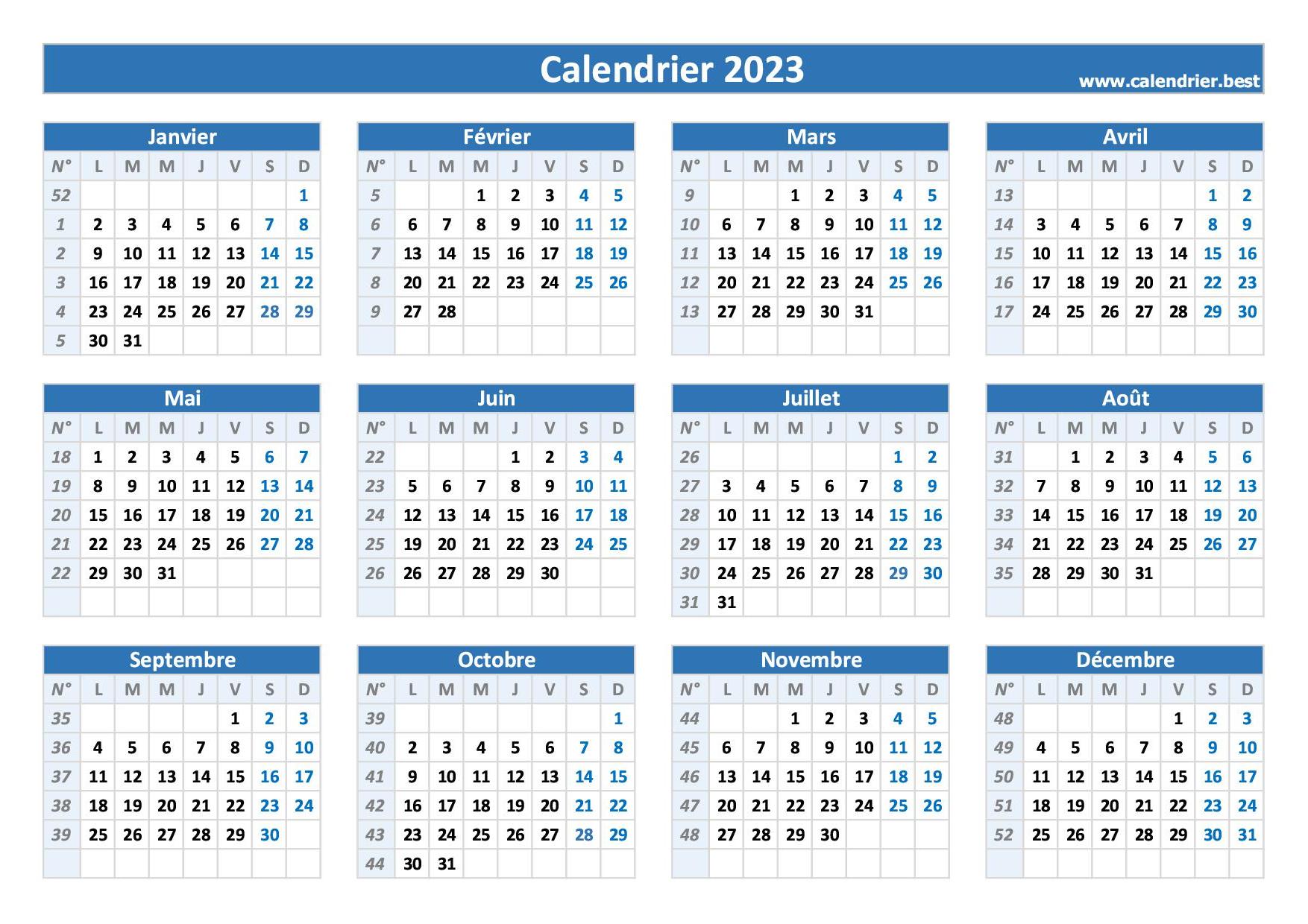 Semaine 15 2023 Dates Calendrier Et Planning Hebdomadaire Imprimer